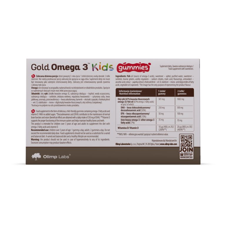 Gold Omega 3 KIDS gummies – vitaminibaltics.com